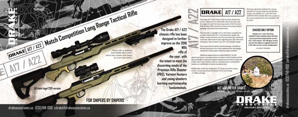 DRAKE A17-A22 Match Competition Long Range Tactical Rifle | Rimfire World
